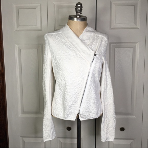 Moth | Jackets & Coats | Anthropology Moth Zippered Front Ivory White ...